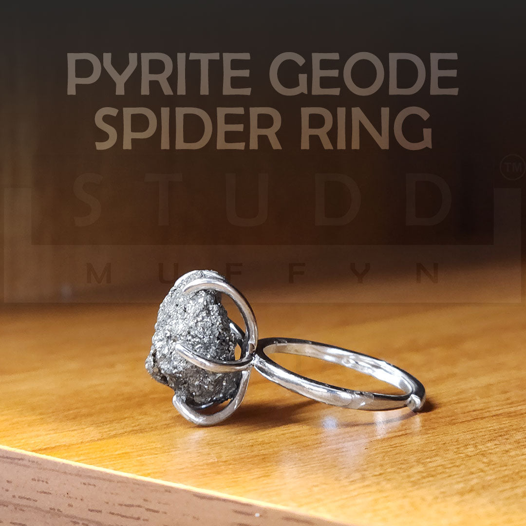 Pyrite Geode Spider Ring – studdmuffyncanada